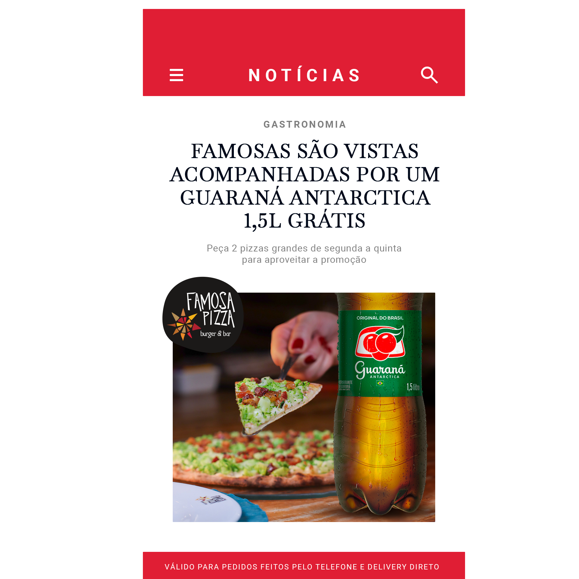 Famosa Pizza - Burger&Bar - Delivery OFICIAL - RIBEIRÃO PRETO - SP